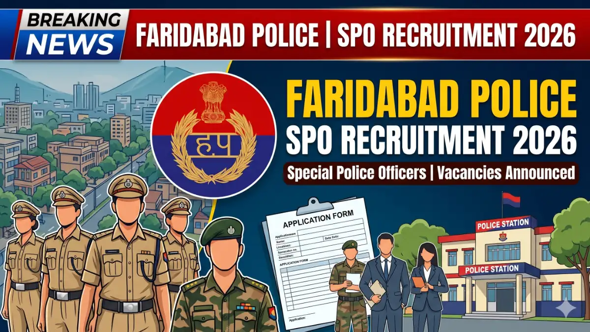 Faridabad Police SPO Recruitment 2026: Notification Out for 110 Posts ...